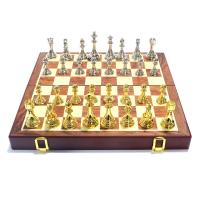 China Zinc Alloy Foldable Metal Chess Set with Customizable Logo for Chess Game Competition for sale