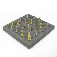 China Foldable Heavy-Duty Zinc Alloy Chess Set with Customizable Logo for Family Leisure and Travel for sale