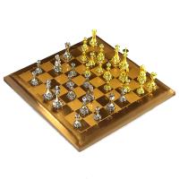 China Customizable Logo High-grade Zinc Alloy Eco-Friendly Metal Chess Set for Chess Game Competition for sale