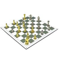 China Customizable Logo High-grade Zinc Alloy Eco-Friendly Metal Chess Set for Chess Game Competition for sale