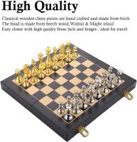 China Wholesale Customized Logo Zinc-Alloy Metal Chess Set Modern Style Chess Game Set for Unisex Play for sale
