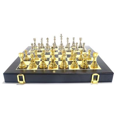 China Wholesale Custom Size Chess Set with Zinc-Alloy Material and Customized Logo Metal Chessboard for sale