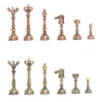 China Customized Luxury Portable International Chess Set with Foldable Design and Zinc Alloy Pieces for sale