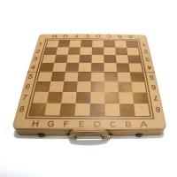China Luxury Zinc Alloy Chess Set with Foldable Wooden Board and Customized Logo for Adults and Children for sale