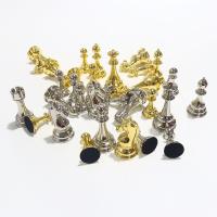 China Wholesale Custom Size Chess Set with Zinc-Alloy Material and Customized Logo Metal Chessboard for sale