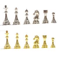 China Wholesale Custom Size Chess Set with Zinc-Alloy Material and Customized Logo Metal Chessboard for sale