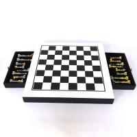 China Custom Luxury Gold Silver Gradient Metal Chess Set with Custom Size and Customized Logo in Zinc-Alloy Material for sale