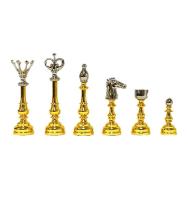 China Zinc Alloy Material Foldable Design Chess Set with 40*40*3.5cm Size Chessboard for Portable Metal Chess Game for sale