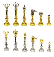 China Zinc Alloy Material Foldable Design Chess Set with 40*40*3.5cm Size Chessboard for Portable Metal Chess Game for sale