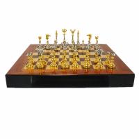 China Customizable Logo Metal Chess Set with Zinc-Alloy Pieces and 50*50*5.5cm Size Chess Board for sale