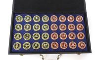 China Luxury Chinese Chess Set with Zinc-Alloy Chess Pieces and Customized Logo in 40*40*4.5cm Size for sale