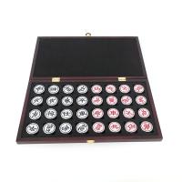 China Luxury Chinese Chess Set with Zinc-Alloy Chess Pieces and Customized Logo in 40*40*4.5cm Size for sale