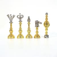 China Handmade Custom Gold High-quality Zinc Alloy Luxury Metal Chess Set for Chess Game for sale