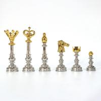 China Luxury Zinc Alloy Material Chess Set with 40*40*3.5cm Size and Customized Logo Chess Board for sale