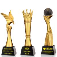 China Customized Logo Zinc Alloy Metal Trophy with Brushed Surface for Sports Awards and Gifts for sale