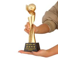 China Customized Logo Zinc Alloy Metal Trophy with Brushed Surface for Sports Awards and Gifts for sale
