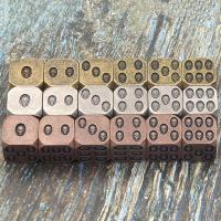 China Solid Brass Metal Dice with Handmade Engraving and Customized Color - 6-Sided Bar Toy for DND Games for sale