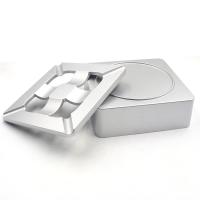 China Windproof Aluminum Ashtray with Matte Finish and Ventilated Lid for Indoor Outdoor Use for sale