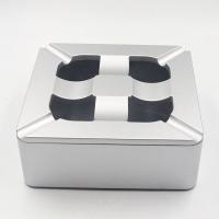 China Windproof Aluminum Ashtray with Matte Finish and Ventilated Lid for Indoor Outdoor Use for sale