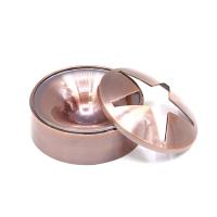 China Vintage Red Bronze Metal Ashtray with Star Cutout Lid and Windproof Design for Home and Bar Decor for sale