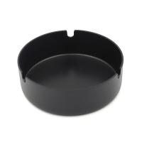 China Round Aluminum Alloy Metal Ashtray with Multi-Color Matte Finish and Side Notches for Home Bar Hotel for sale