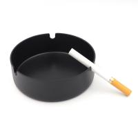 China Round Aluminum Alloy Metal Ashtray with Multi-Color Matte Finish and Side Notches for Home Bar Hotel for sale