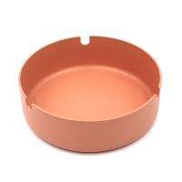 China Round Aluminum Alloy Metal Ashtray with Multi-Color Matte Finish and Side Notches for Home Bar Hotel for sale