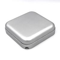 China Square Aluminum Alloy Metal Ashtray with Rotatable Swivel Lid and Windproof Design for Home Bar Hotel for sale
