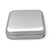 China Square Aluminum Alloy Metal Ashtray with Rotatable Swivel Lid and Windproof Design for Home Bar Hotel for sale