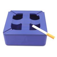 China Square Matte Aluminum Alloy Metal Ashtray with Multi-Slot Design for Modern Decorative Storage in Home and Bars for sale