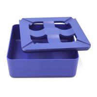 China Square Matte Aluminum Alloy Metal Ashtray with Multi-Slot Design for Modern Decorative Storage in Home and Bars for sale