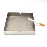 China Stainless Steel Metal Ashtray with Polished Surface and Large Capacity for Bar Hotel KTV Household for sale
