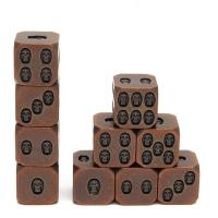 China Vintage Antique Finish Metal Dice with Embossed Skull Pattern and Heavy Weight for Tabletop Games for sale