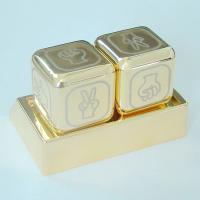 China Custom Engraved Zinc Alloy Metal Dice with Rock Paper Scissors Pattern for Bar Games and Promotional Gifts for sale