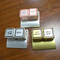 China Custom Engraved Zinc Alloy Metal Dice with Rock Paper Scissors Pattern for Bar Games and Promotional Gifts for sale