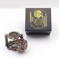 China Revolver Cylinder Metal Dice Set with Rotatable Cylinder, Vintage Zinc Alloy, and Customizable Top Cover for RPG Games for sale