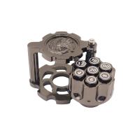 China Rotatable Revolver Cylinder Metal Dice Set - 7Pcs Bullet-Shaped Polyhedral RPG Game Dice in Vintage Zinc Alloy for sale