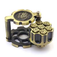 China Rotatable Revolver Cylinder Metal Dice Set with Antique Bronze Zinc Alloy Bullet Shaped Polyhedral Dice for RPG Games for sale