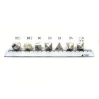 China Natural Howlite Gemstone Polyhedral Dice Set - Hand Carved DND Dice with Golden Ink Engraved Numbers for sale