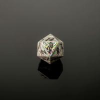 China Archaize Dice Set with Antique Gold Finish and Black Inscriptions Featuring Engraved Numbers and Ancient Archaic Design for Tabletop RPGs for sale