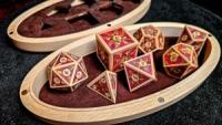 China Matte Finish Archaize Dice with Engraved Numbers and Antique Gold for Tabletop RPGs and Board Games for sale