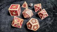 China Matte Finish Archaize Dice with Engraved Numbers and Antique Gold for Tabletop RPGs and Board Games for sale