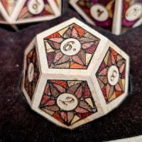 China Matte Finish Archaize Dice with Engraved Numbers and Antique Gold for Tabletop RPGs and Board Games for sale