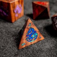 China Archaize Dice Set with Engraved Numbers Vintage Look Antique Gold Black Inscriptions and High Durability for Tabletop RPGs for sale