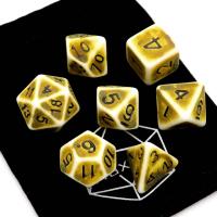 China 7 Dice Set Archaize Dice with Matte Finish and Engraved Numbers for Tabletop RPGs for sale