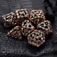 China High durability Archaize dice set with engraved numbers and matte finish for tabletop gaming for sale