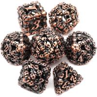 China High durability Archaize dice set with engraved numbers and matte finish for tabletop gaming for sale