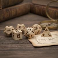 China Lightweight Archaize Dice with Engraved Numbers and Vintage Look for Board Games for sale
