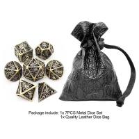 China Archaize Gaming Dice with Engraved Numbers Matte Finish and 7 Dice Set for Vintage Look for sale