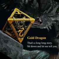 China Lightweight Archaize Dice with Engraved Numbers and Antique Gold Finish for Tabletop RPGs for sale